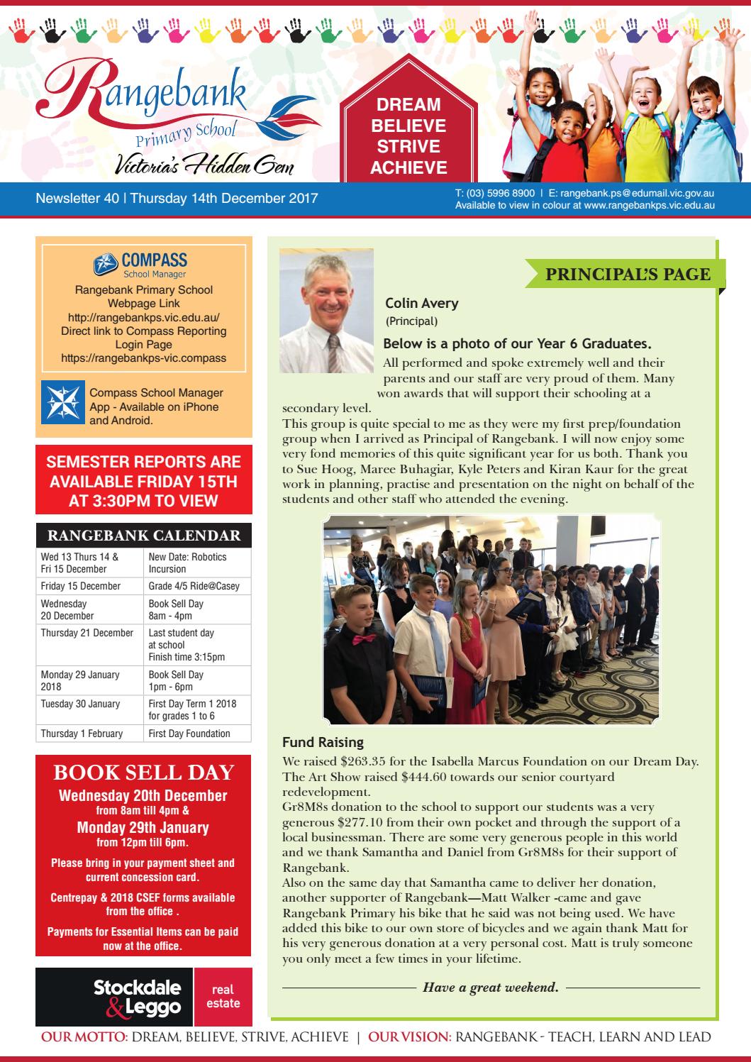 December Newsletter by Rangebank Primary School - Issuu