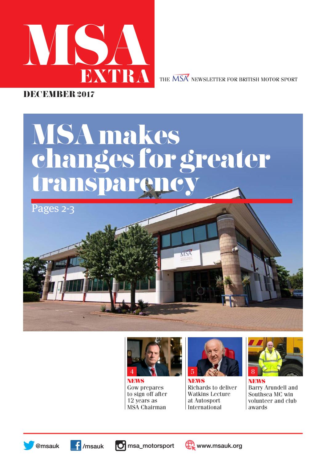 MSA Extra December 2017 by Motorsport UK - Issuu