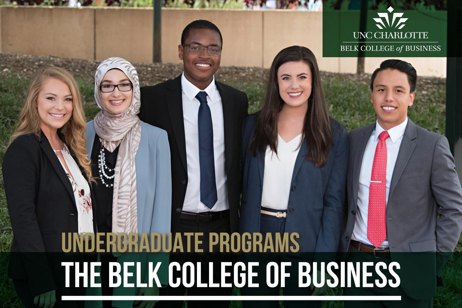 Belk College of Business Undergraduate Programs Brochure by UNC ...