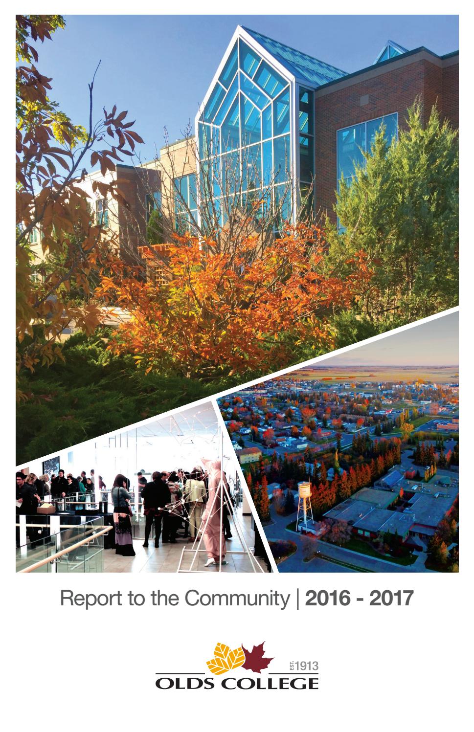 Olds college Report to the Community 2016-17 by Olds College of ...