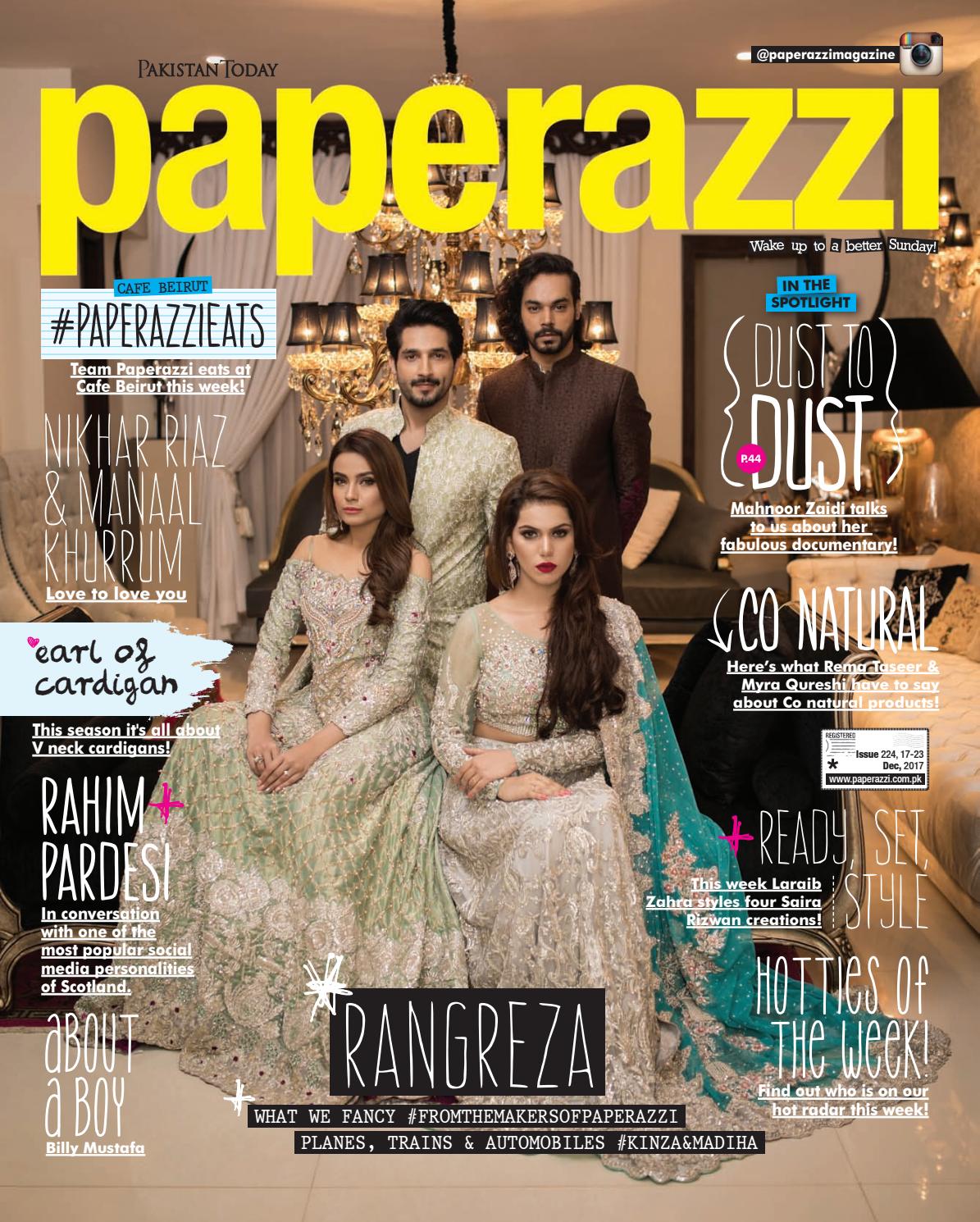 Pakistan today paperazzi issue 224 dec 17th, 2017 cover rangrez by ...