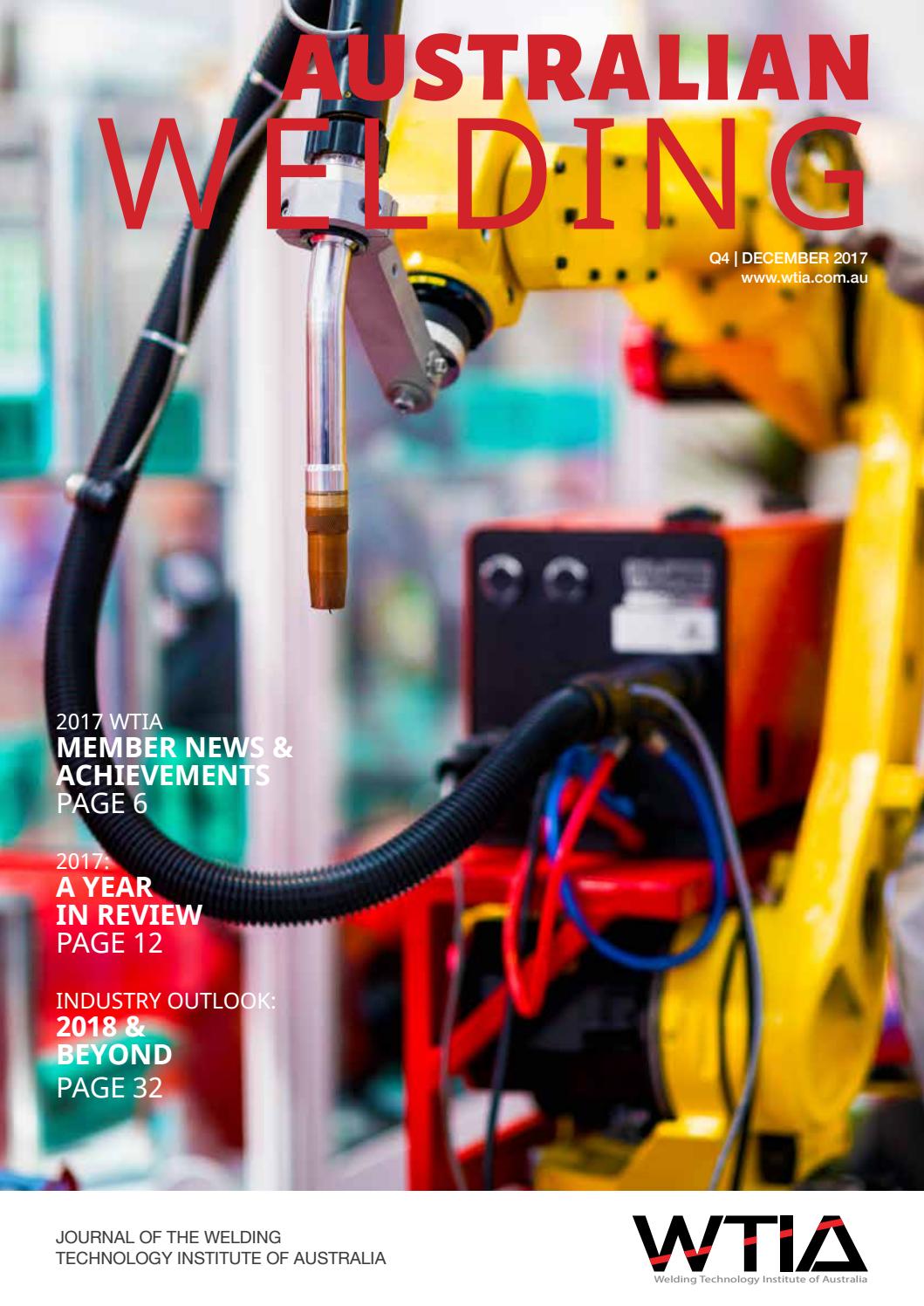 Australian Welding December 2017 by Weld Australia - Issuu