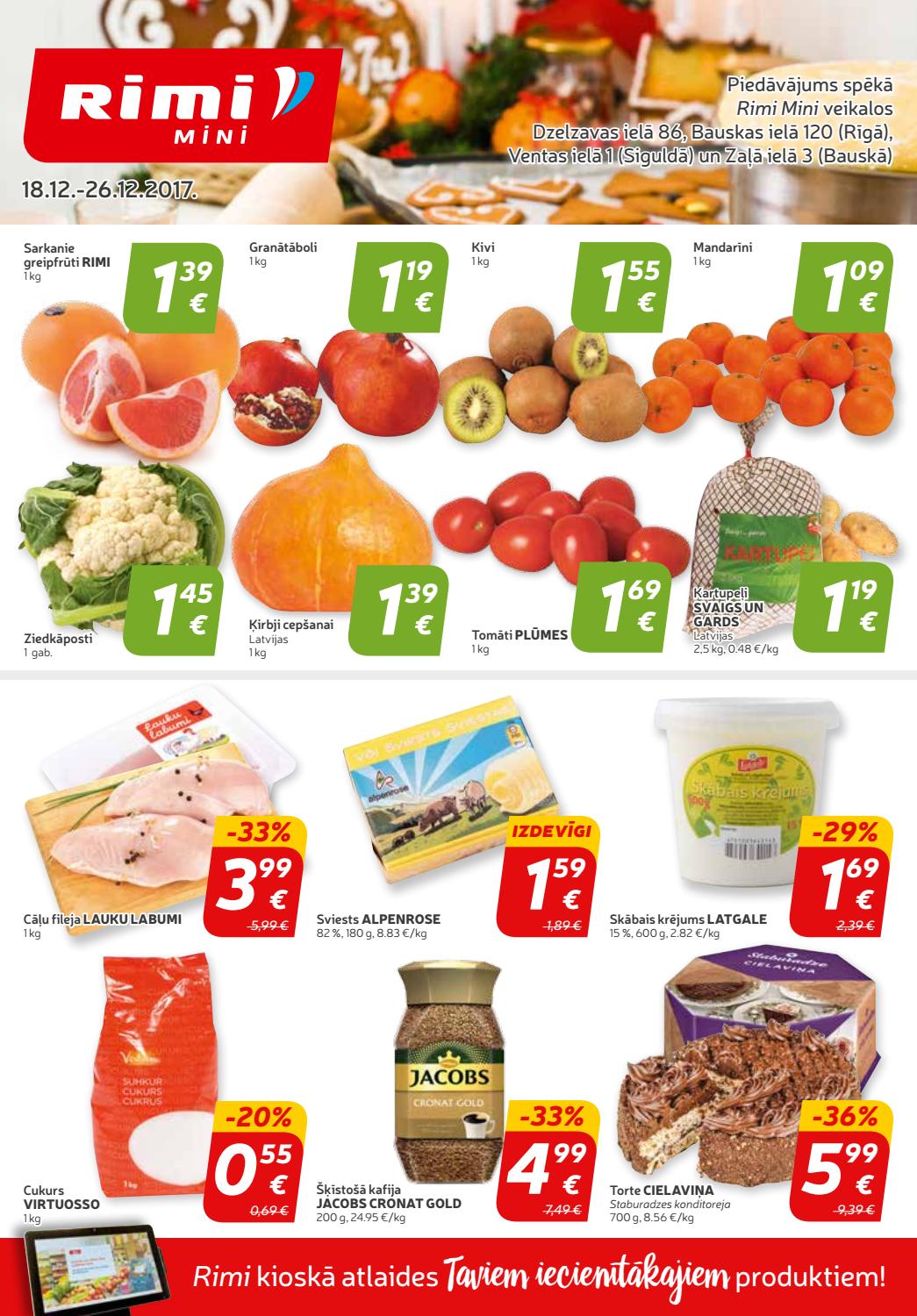 Rimi Mini Sigulda, Bauska, Bauskas 120, Dzelzavas 86 piedāvājums no 18. ...