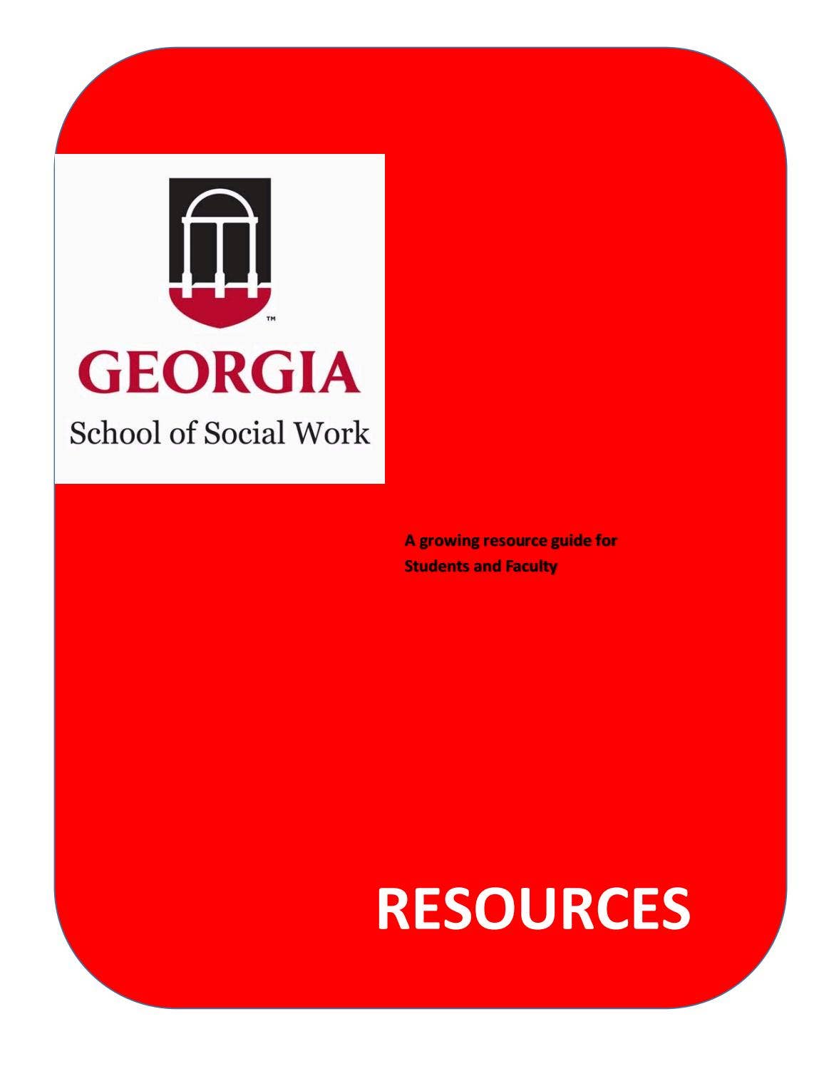 MSW Agency Resource Guide Fall 2017 by University of Georgia School of ...