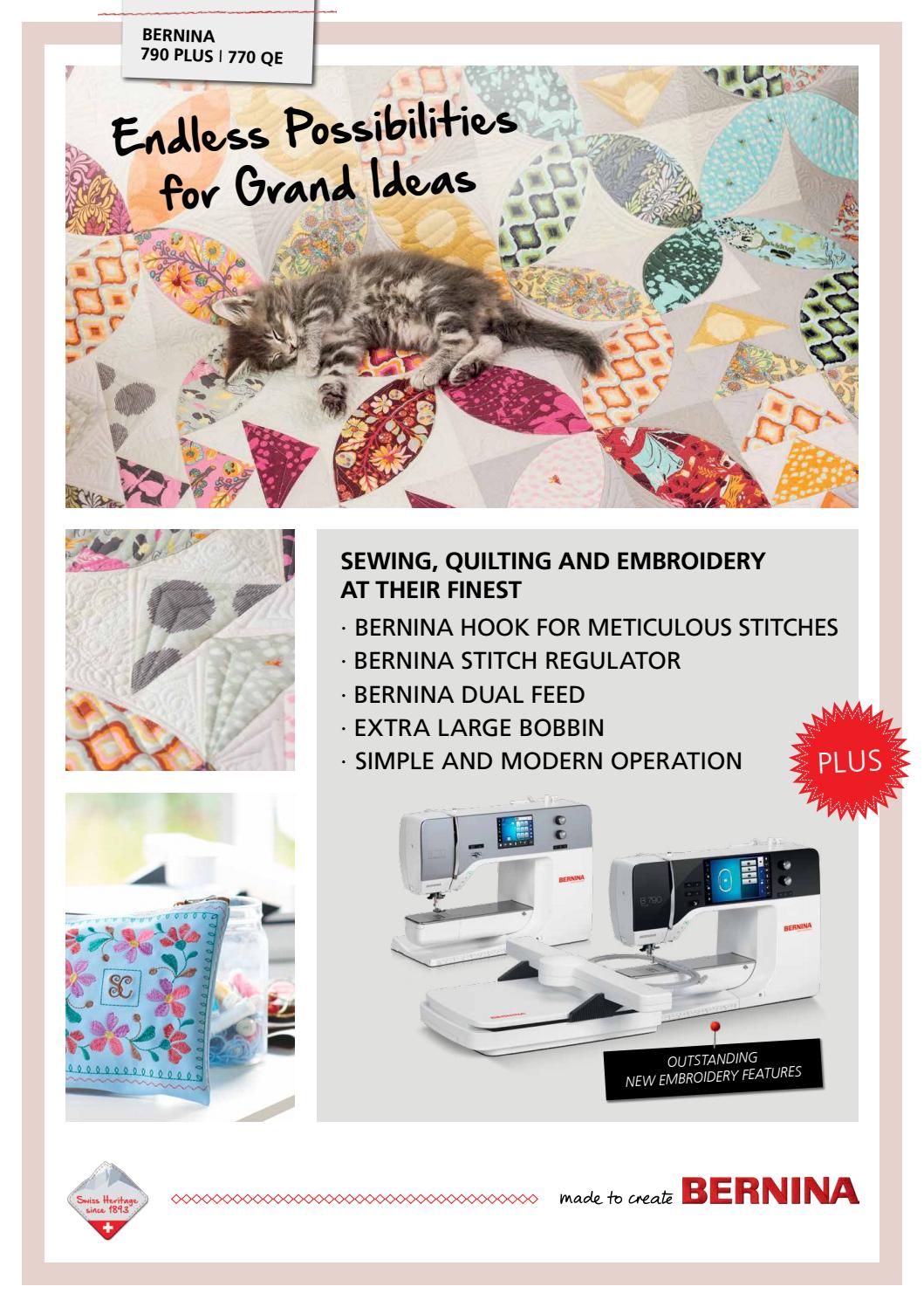 BERNINA 790 PLUS and 770 QE brochure English by Bernina International AG - Issuu