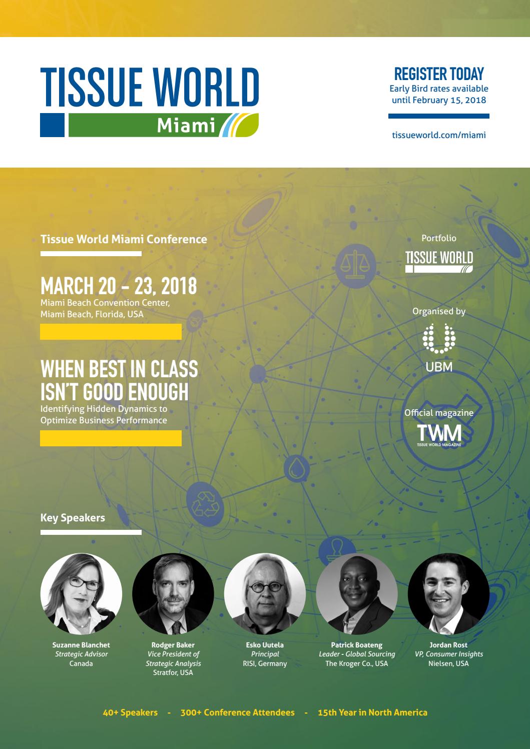 Tissue World Miami Conference Brochure 2018 by Tissue World Magazine ...
