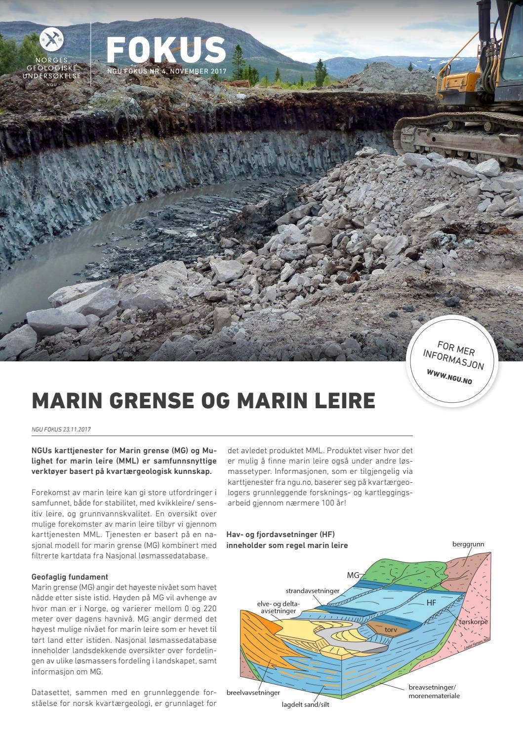 Marin grense og marin leire. NGU Fokusark nr. 4, 2017 by Norges ...