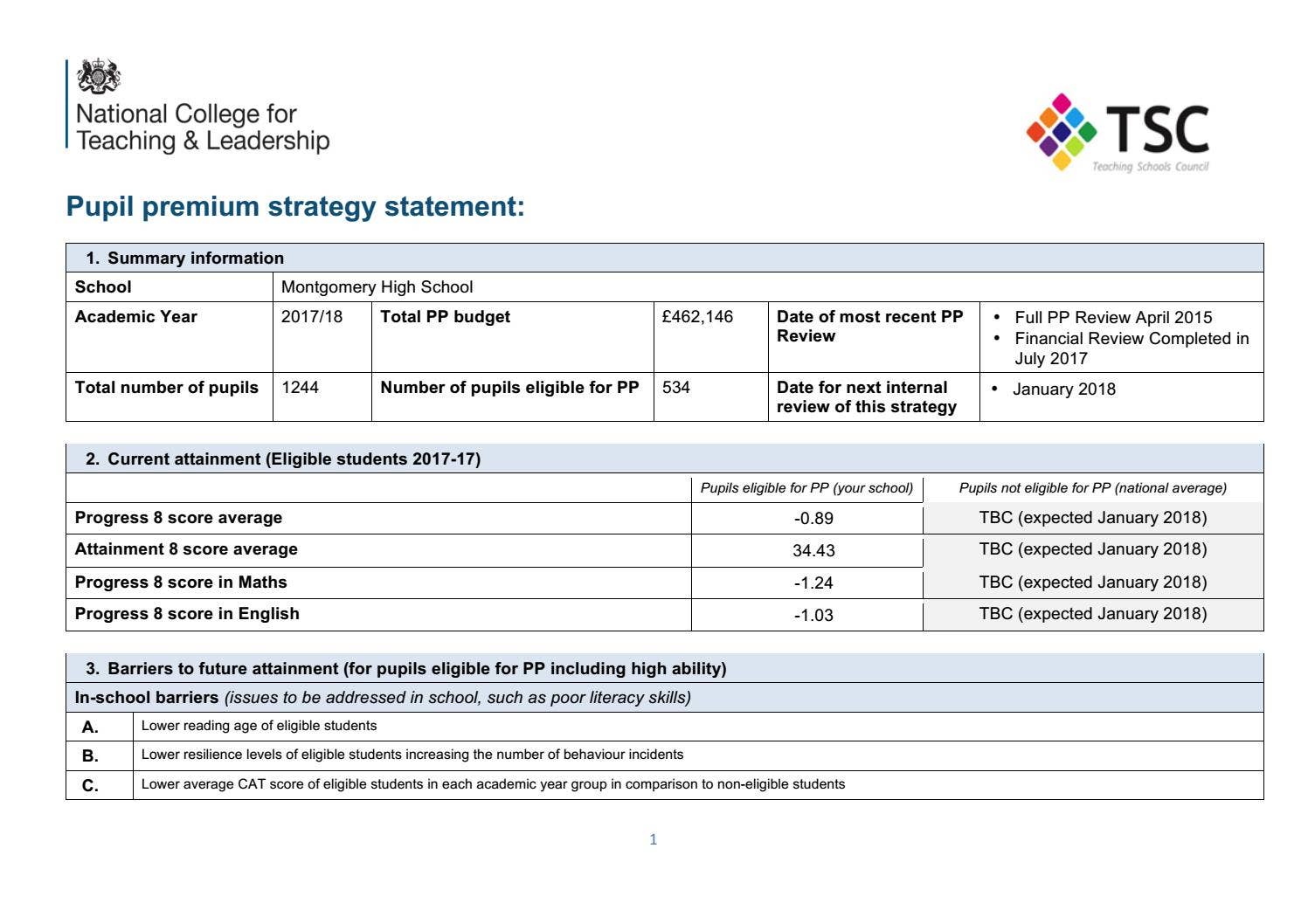Pupil Premium Strategy 2017-18 by Schudio - Issuu