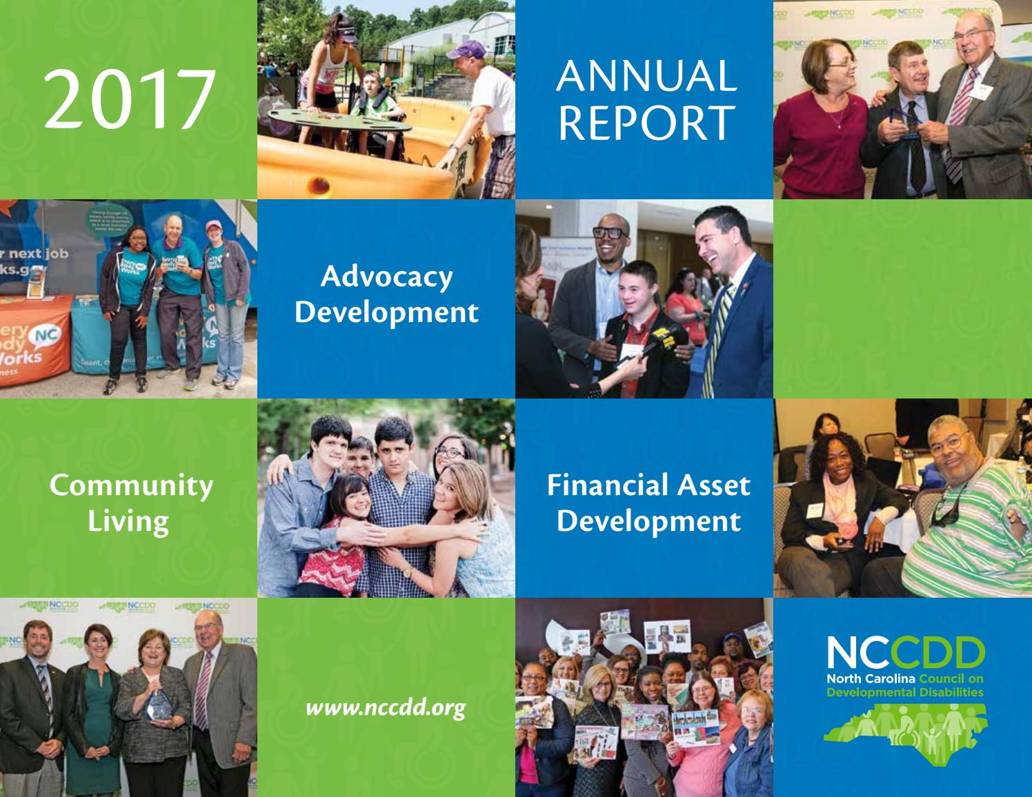 2017 NCCDD Annual Report by North Carolina Council on Developmental ...