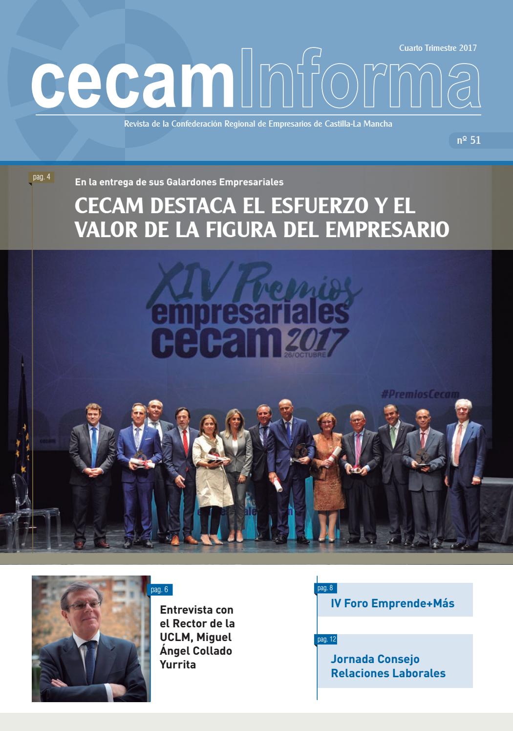 Cecam 51 cuarto trimestre by CECAM - Confederación Regional de ...