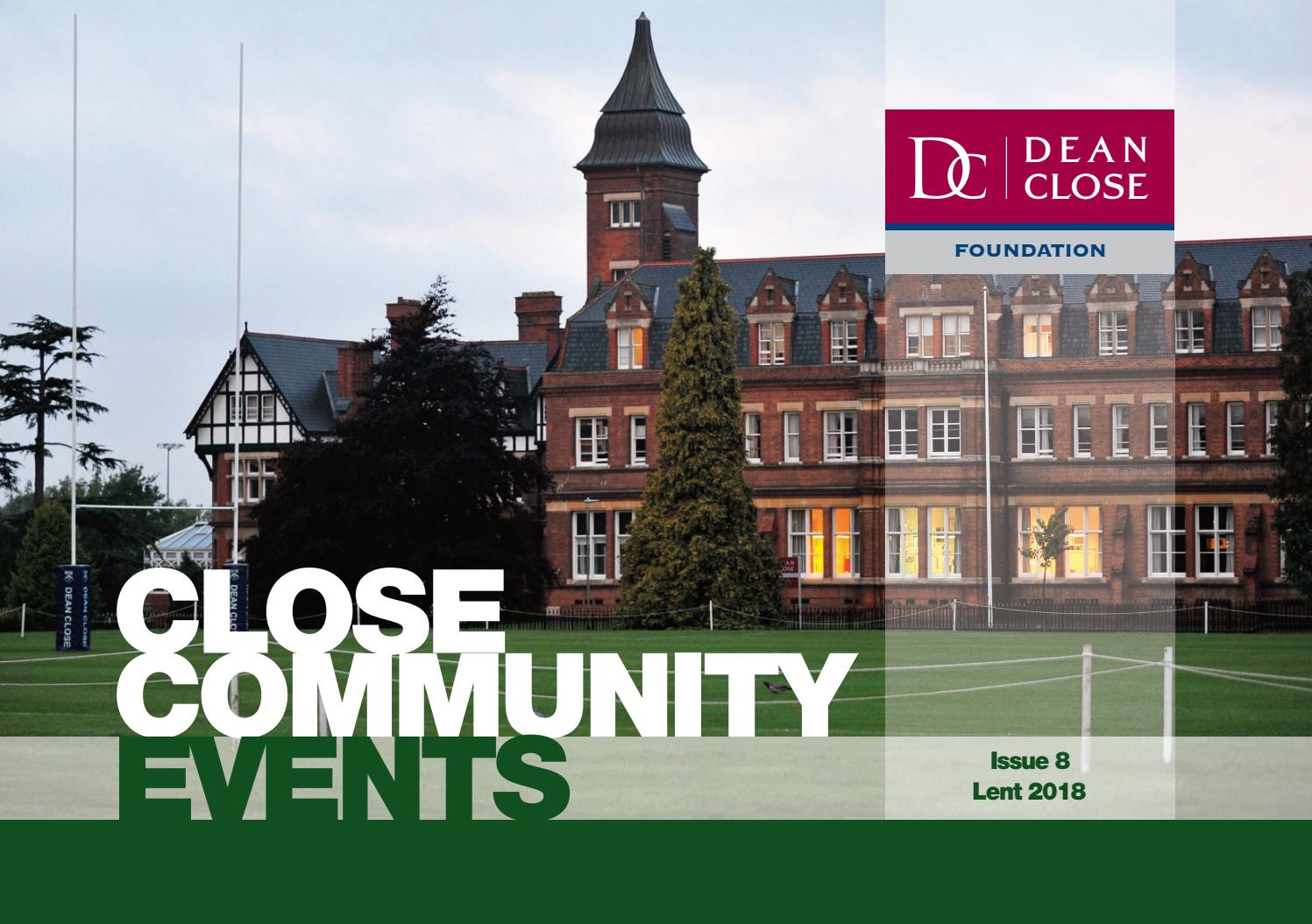 Close Community Events - Lent term 2018 by Dean Close School - Issuu