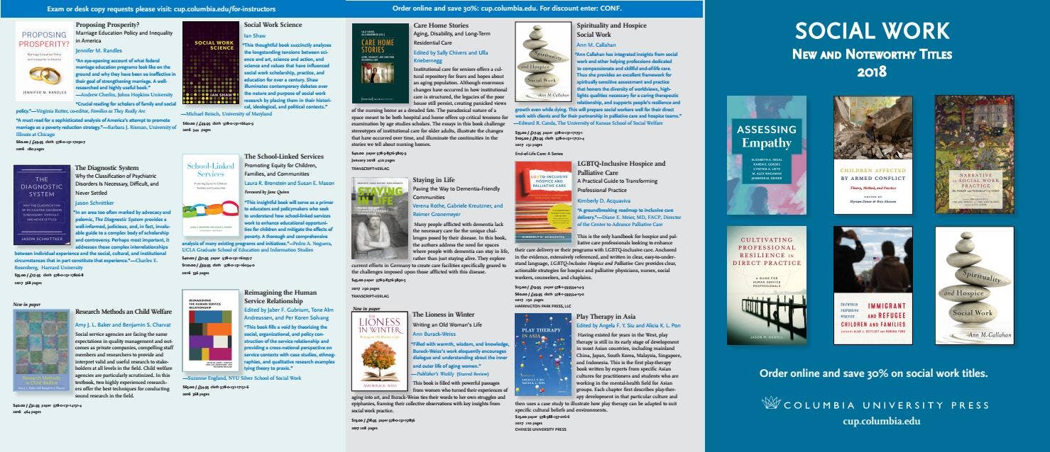 2018 Columbia University Press Social Work Brochure by Columbia ...