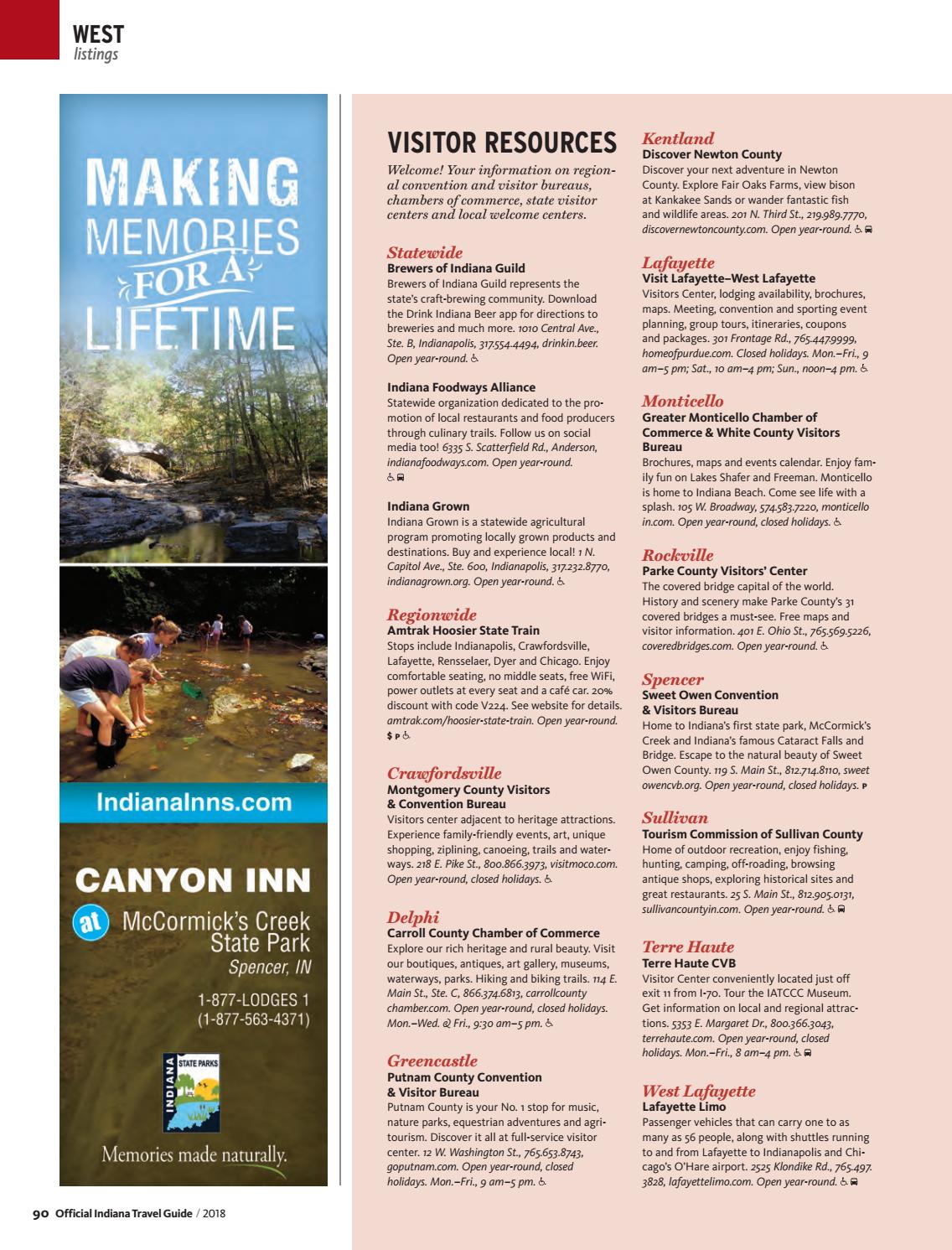 Indiana Travel Guide 2018 by Propeller Marketing - Issuu