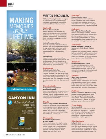 Indiana Travel Guide 2018 by Propeller Marketing - Issuu
