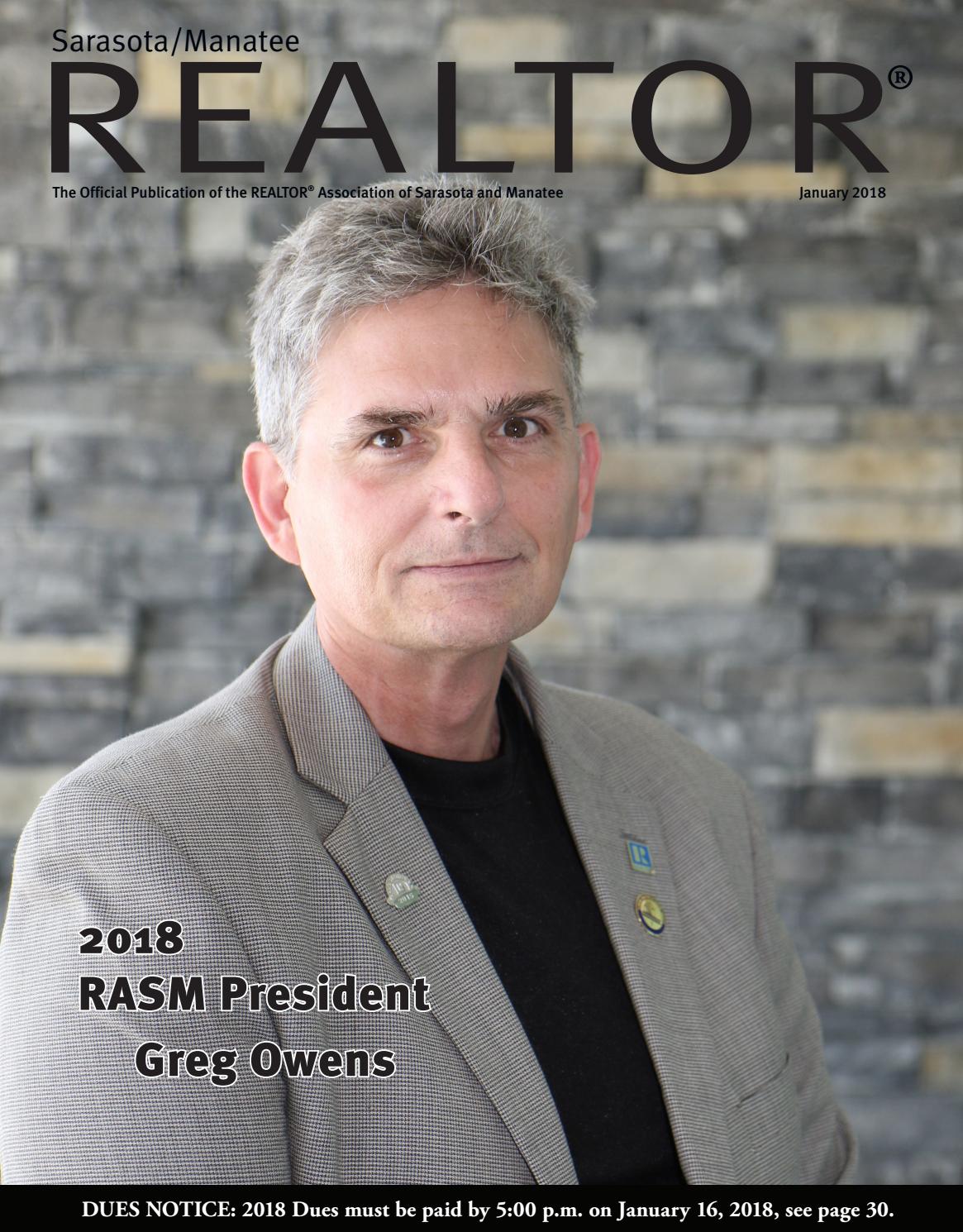 Sarasota / Manatee Realtor Magazine - RASM - January 2018 Issue by REALTOR® Association of ...