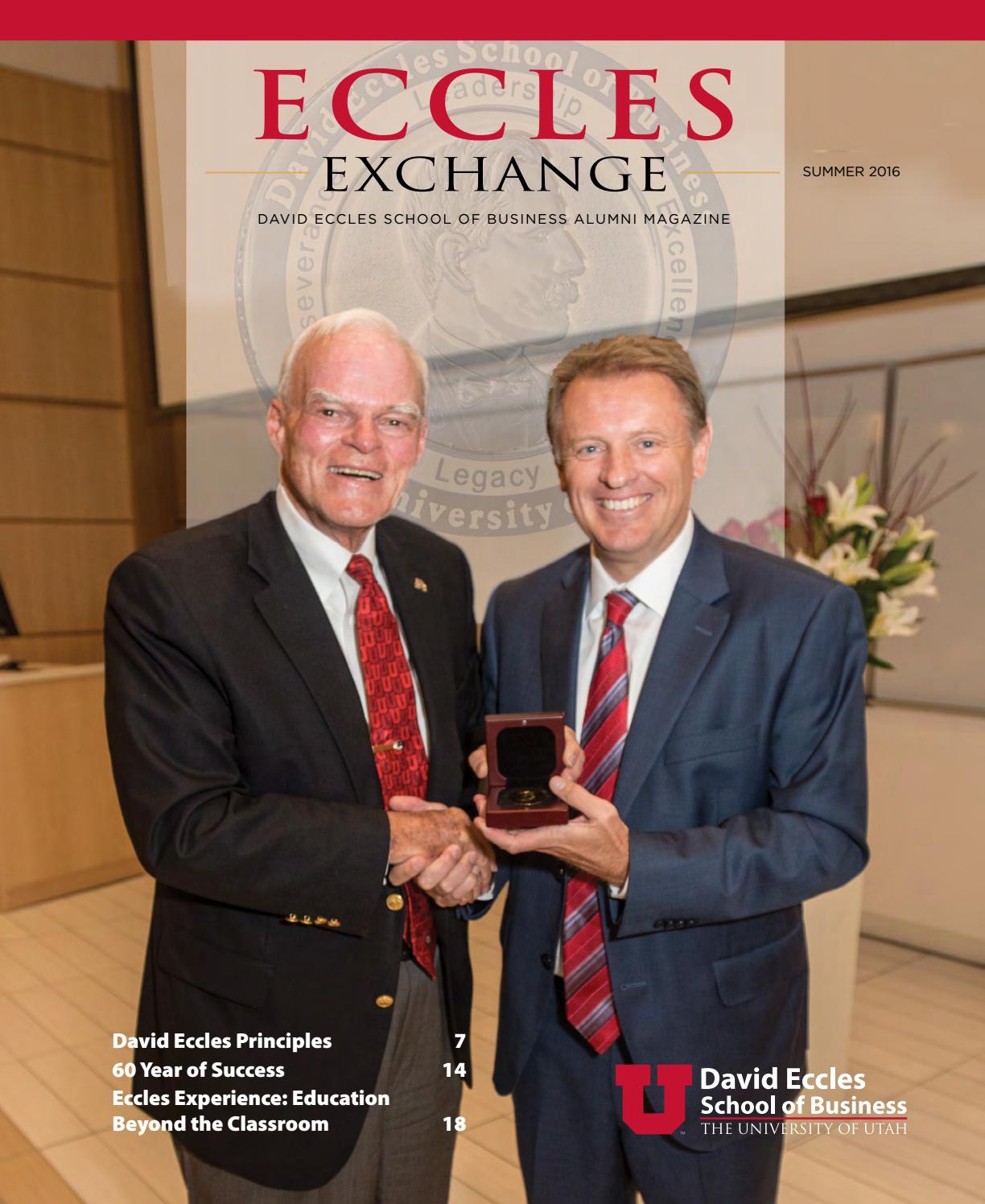 Eccles Experience Spring 2016 by David Eccles School of Business - Issuu