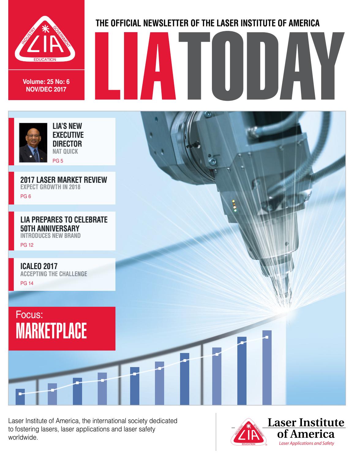 LIA Today - November/December 2017 Issue by Laser Institute of America ...