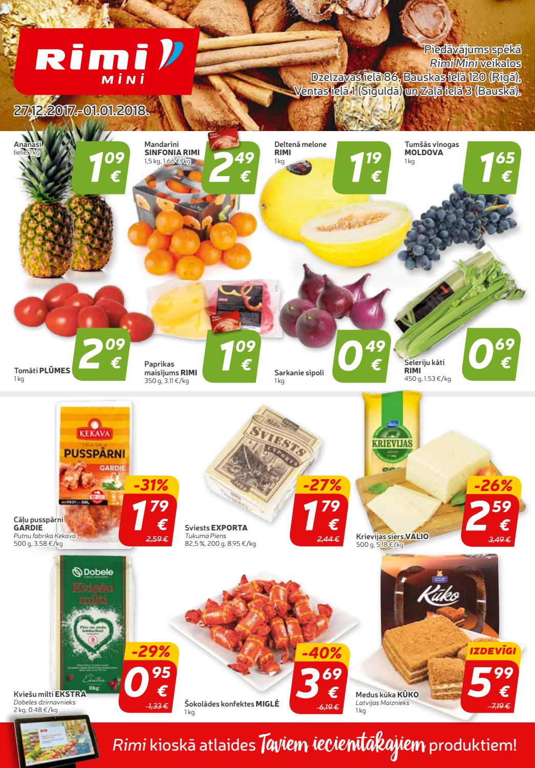 Rimi Mini Sigulda, Bauska, Bauskas 120, Dzelzavas 86 piedāvājums no 27. ...