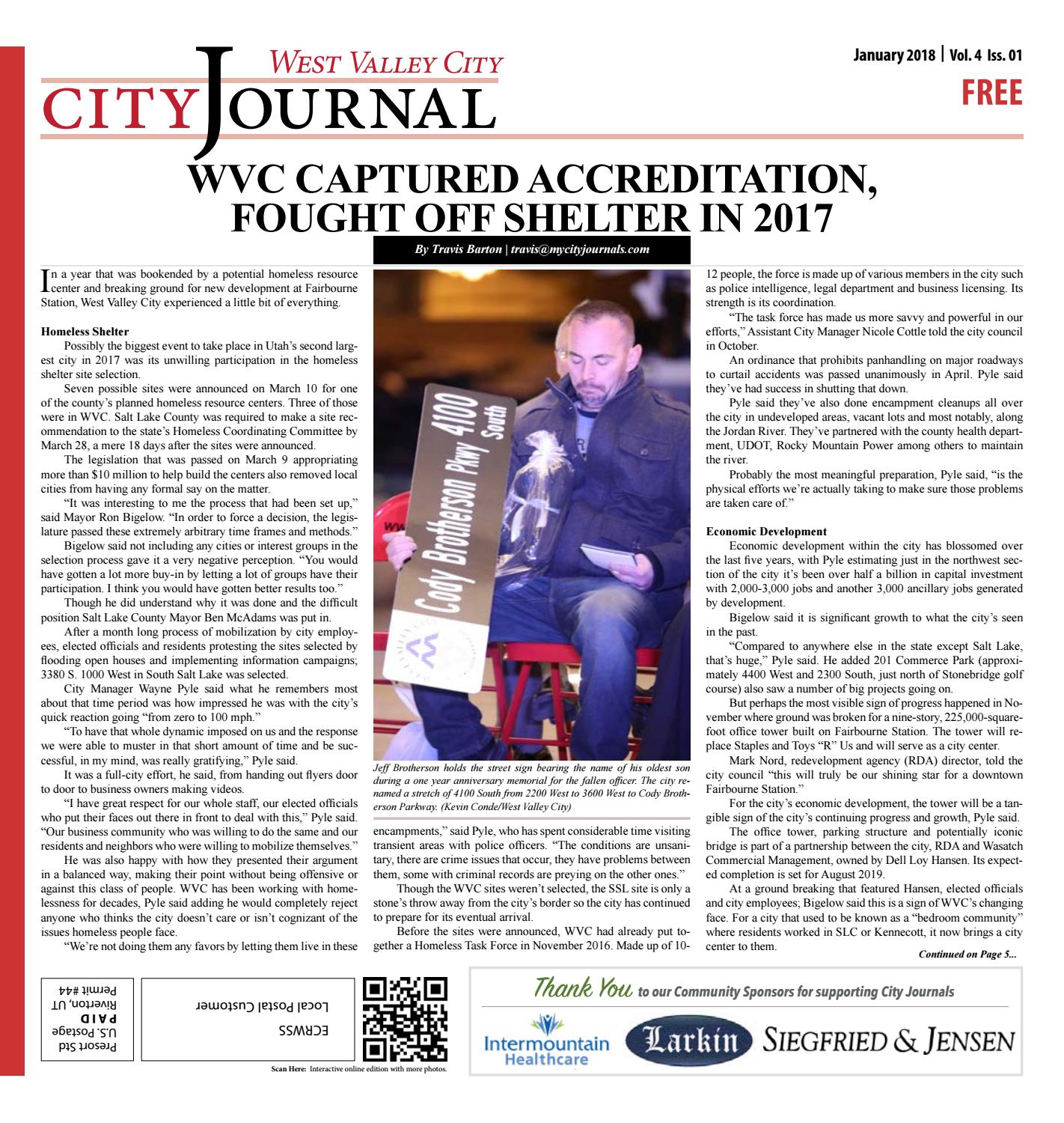 West Valley City Journal Jan 2018 by The City Journals - Issuu