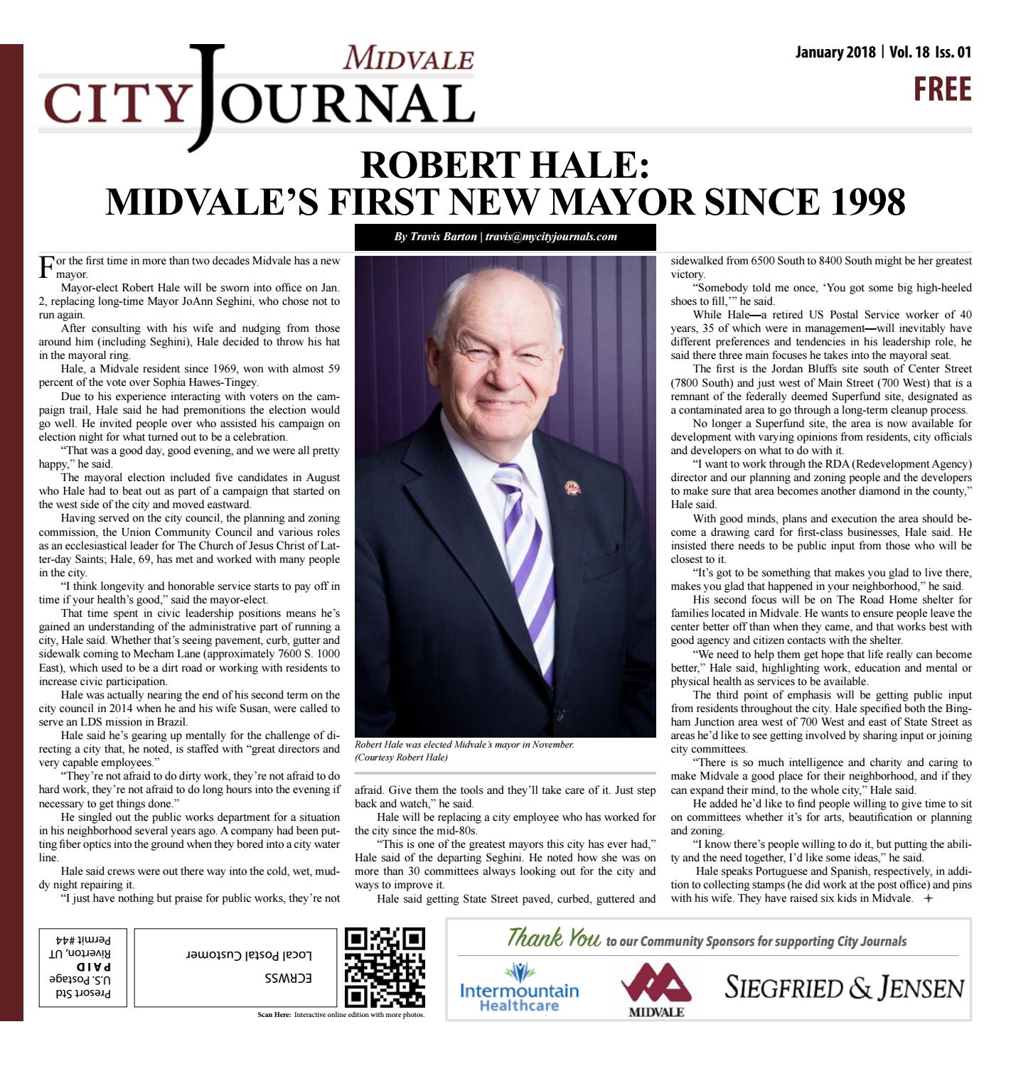 Midvale City Journal Jan 2018 by The City Journals - Issuu