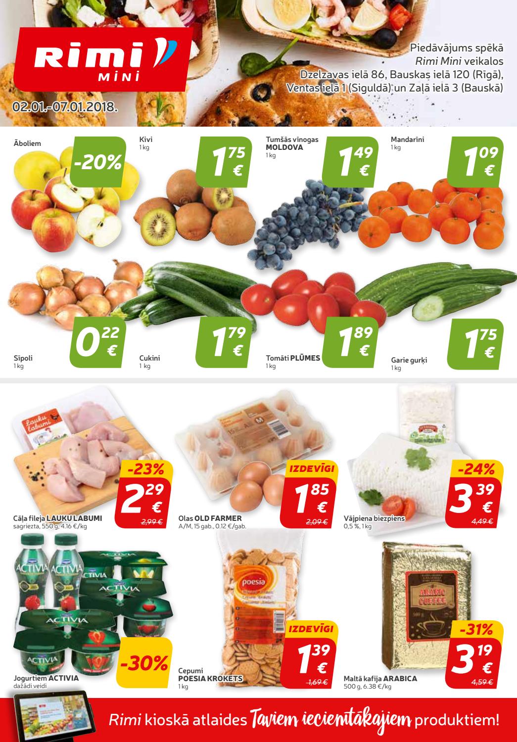 Rimi Mini Sigulda, Bauska, Bauskas 120, Dzelzavas 86 piedāvājums no 02. ...