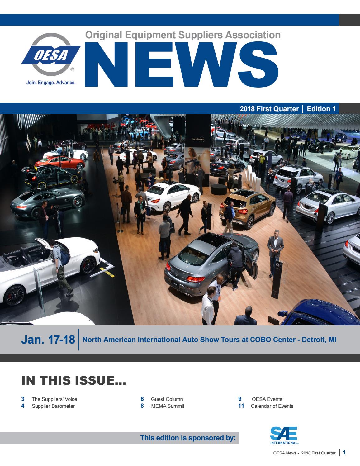 OESA News 2018 First Quarter Edition 1 by MEMA Original Equipment ...