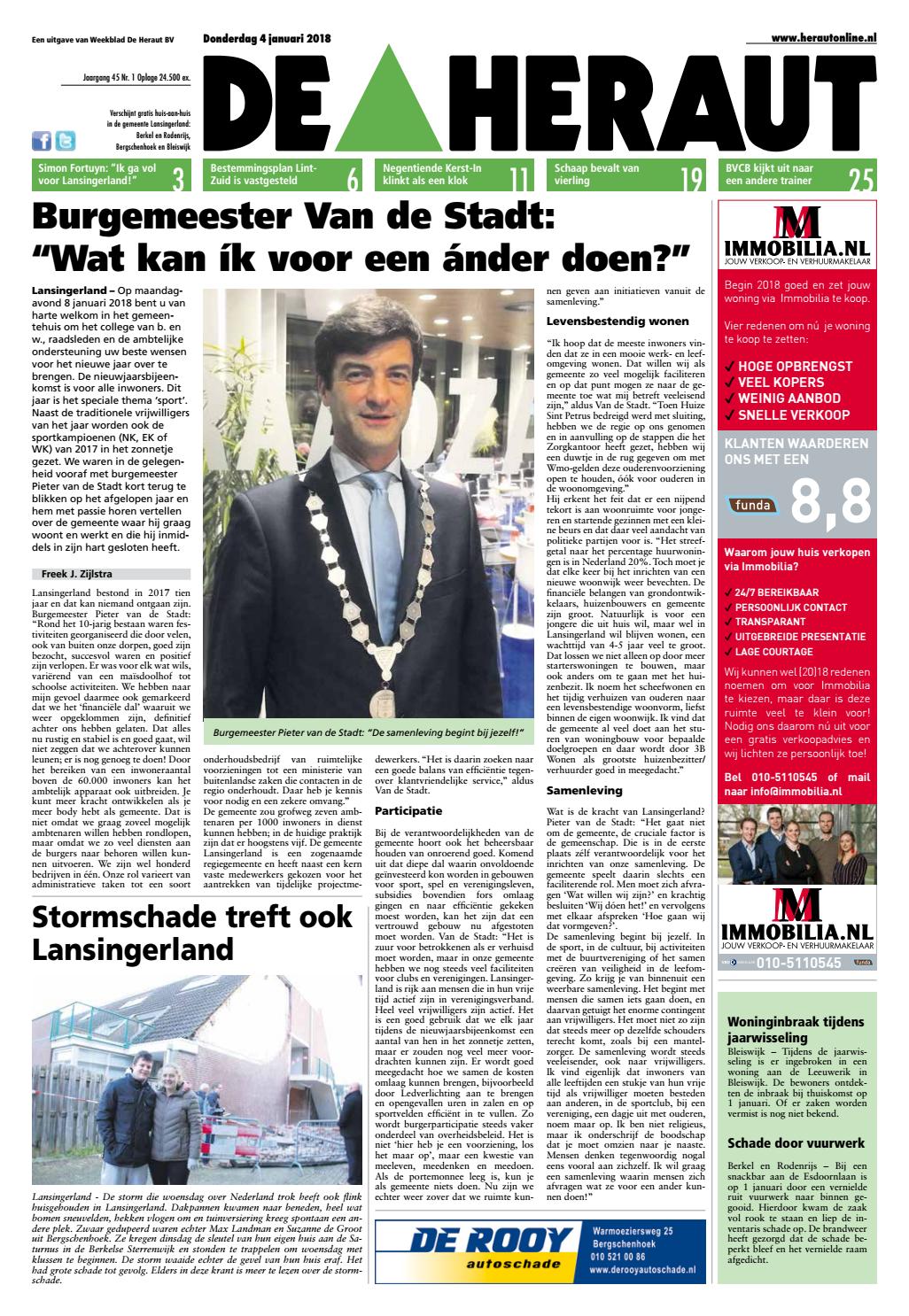 De Heraut week 1 2018 by Nieuwsblad De Heraut - Issuu