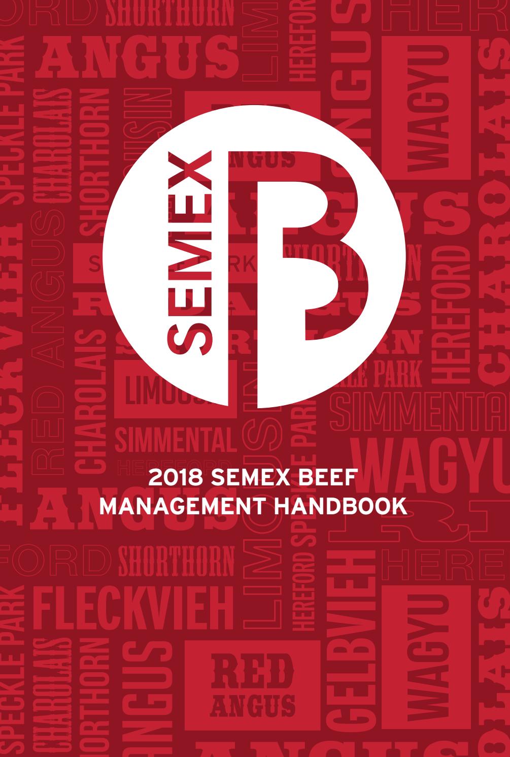Semex Beef - 2018 Management Handbook - USA by Semex - Issuu