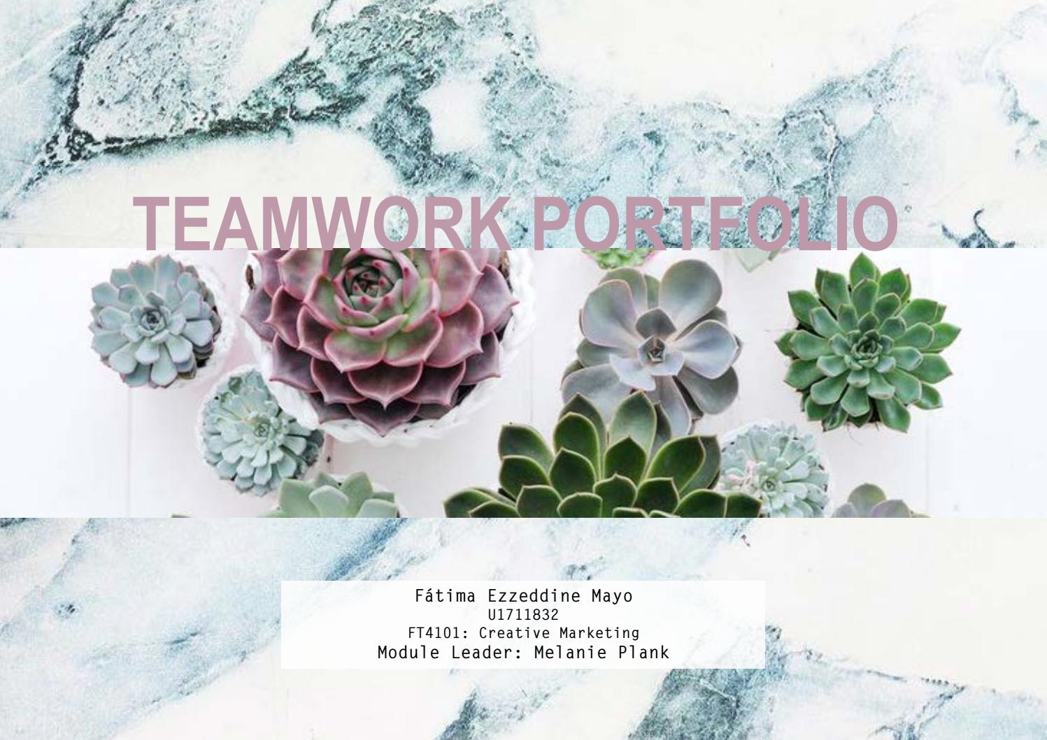 Teamwork portfolio: Fatima Ezzeddine Mayo by Fátima Ezzeddine Mayo - Issuu