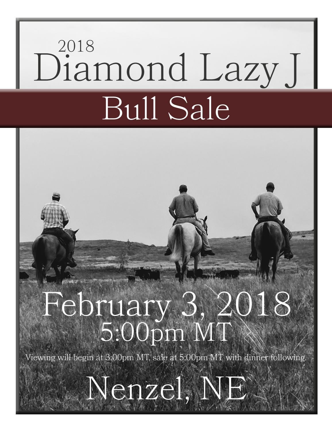 Diamond Lazy J ranch - 2018 Bull Sale Catalog by LivestockDirect - Issuu