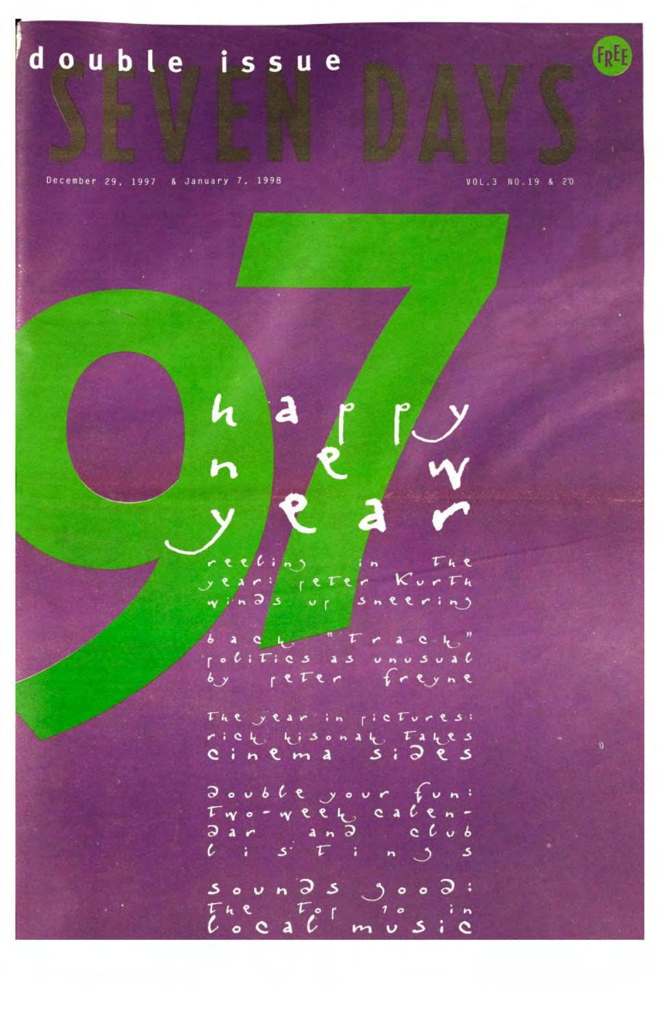 Seven Days, December 29, 1997 by Seven Days - Issuu
