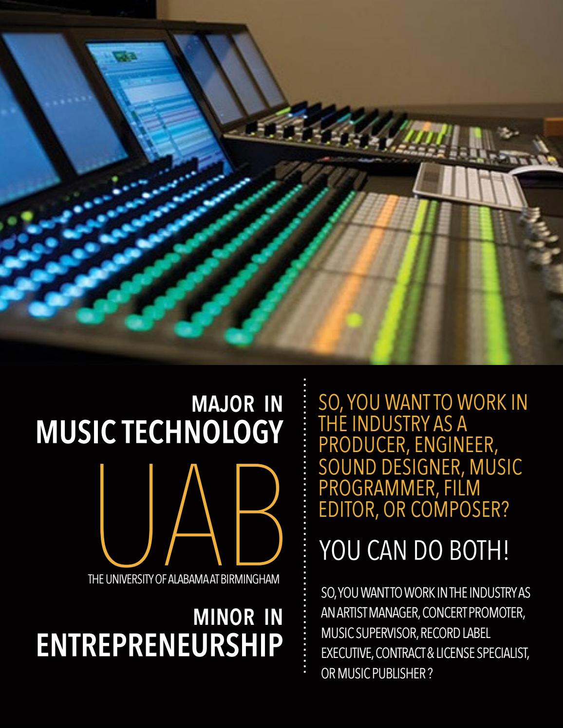 Study Music Technology and Entrepreneurship at UAB by Henry Panion - Issuu