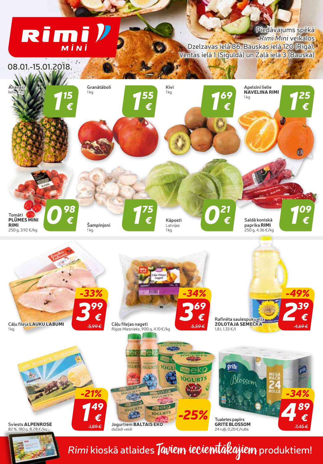 Rimi Mini Sigulda, Bauska, Bauskas 120, Dzelzavas 86 piedāvājums no 08. ...