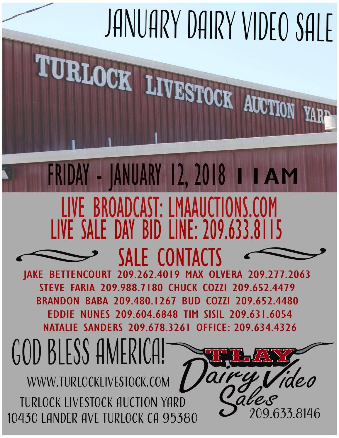 January 2018 TLAY Dairy Video Sale by TURLOCK LIVESTOCK AUCTION YARD ...