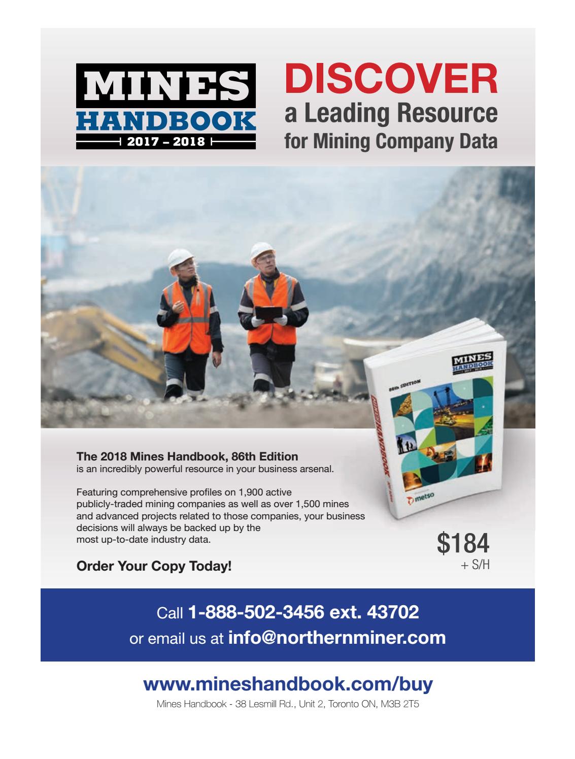 Canadian Mining Journal January 2018 by The Northern Miner Group - Issuu