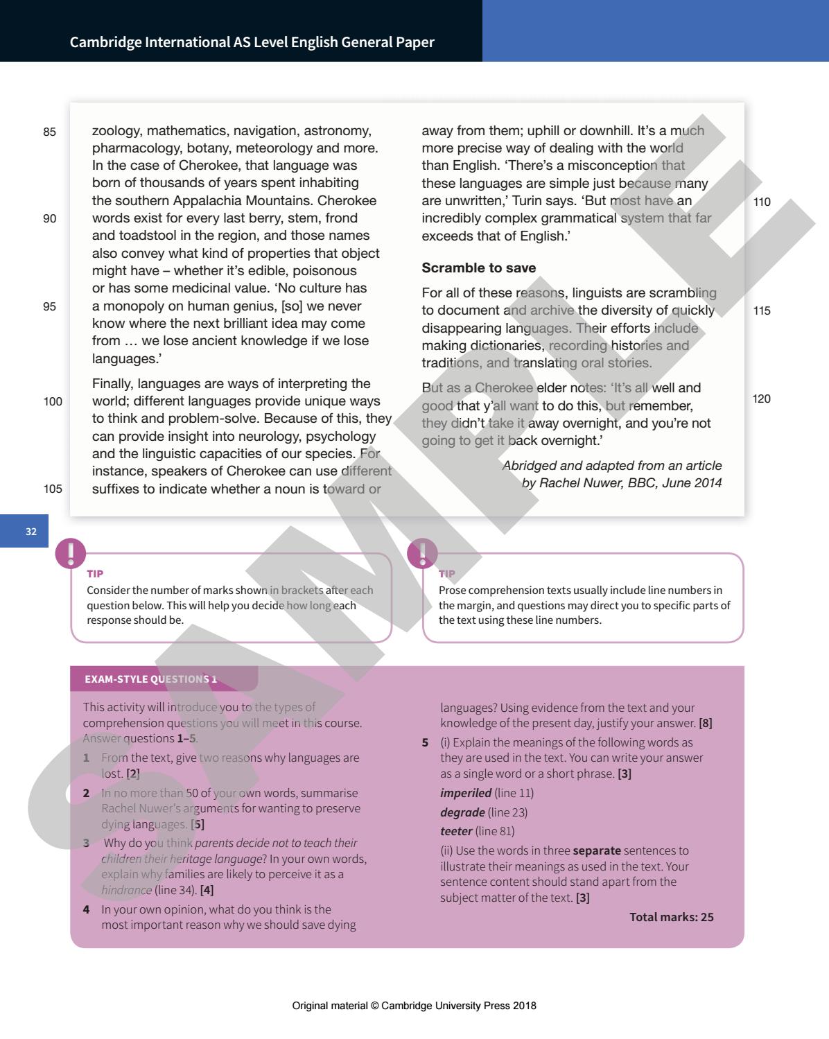 Preview English General Paper Coursebook by Cambridge International ...
