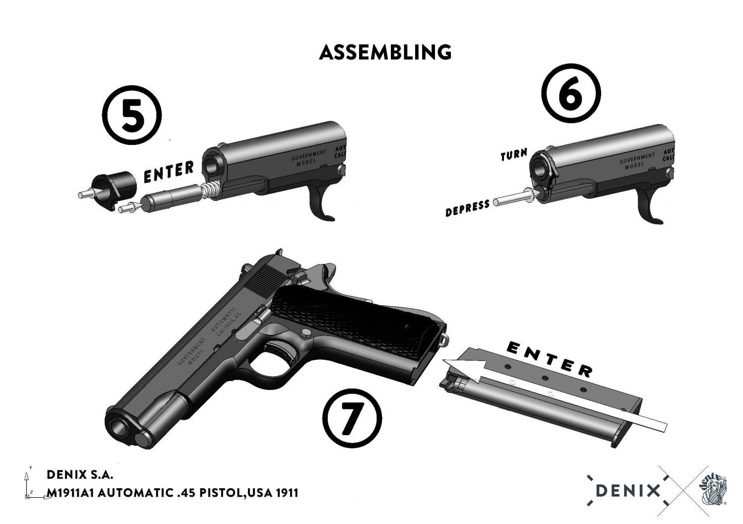 Assembling M1911 - Outline instructions 2 by DENIX - Issuu