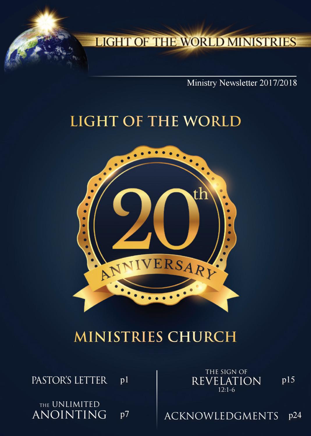 Light of the World Ministries Church Magazine 2017/2018 (20th ...