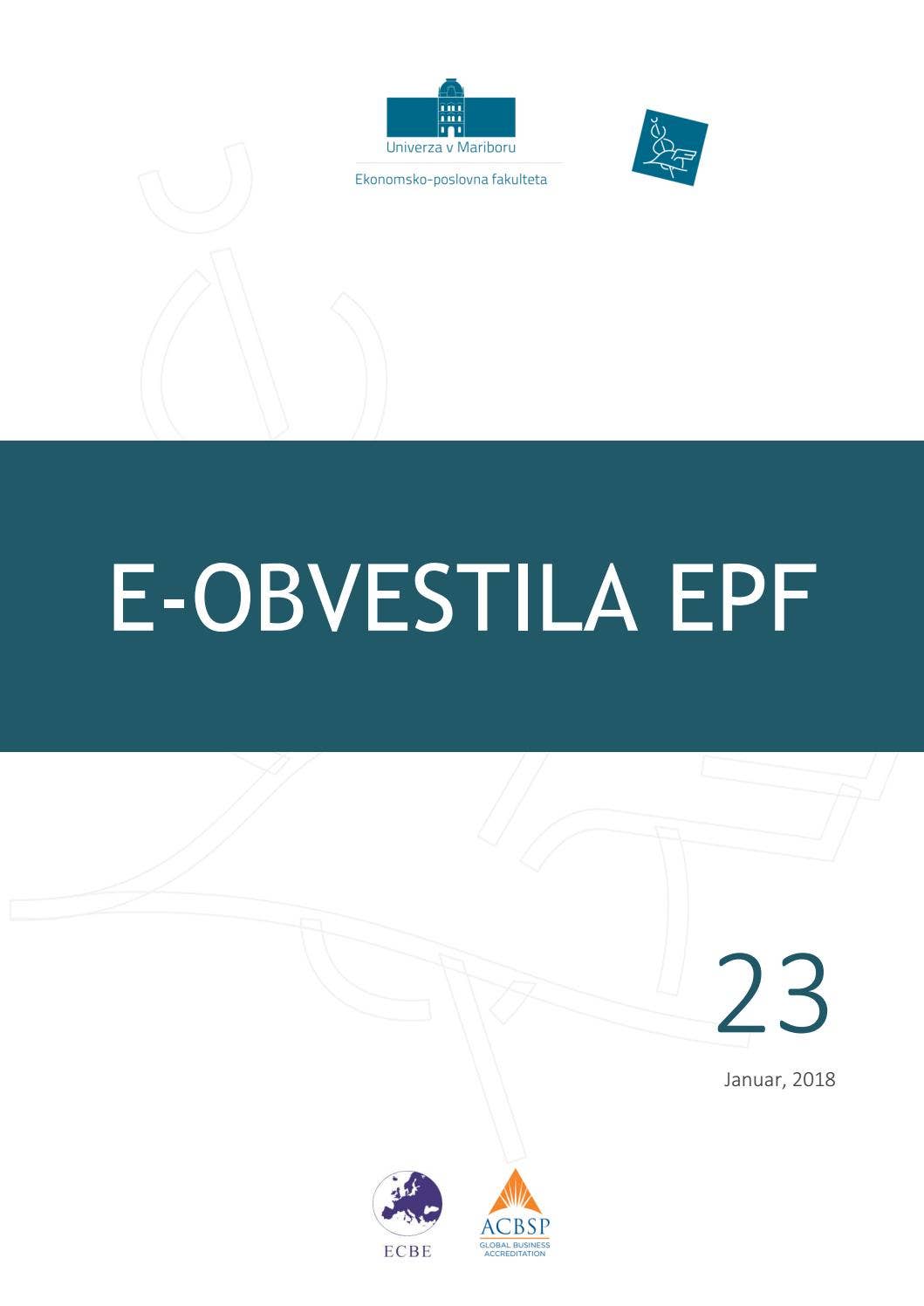 23. E-obvestila EPF by Ekonomsko-poslovna Fakulteta Maribor - Issuu
