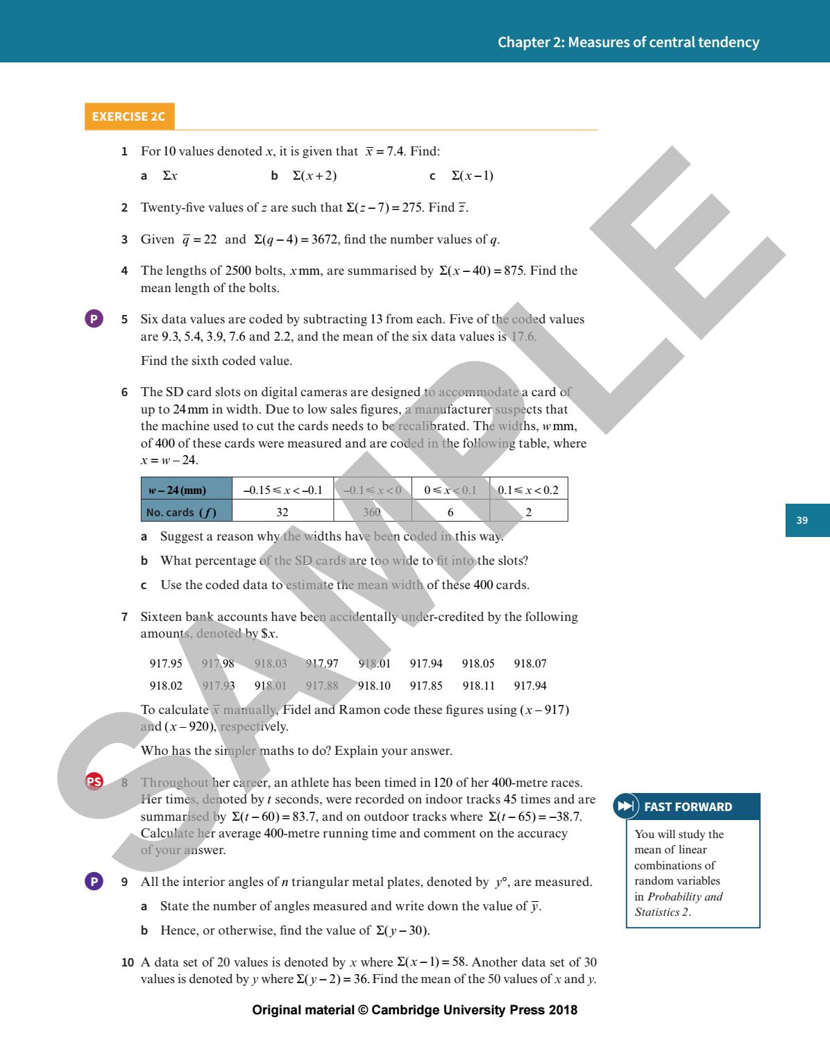 Preview Cambridge International AS & A Level Mathematics: Probability ...
