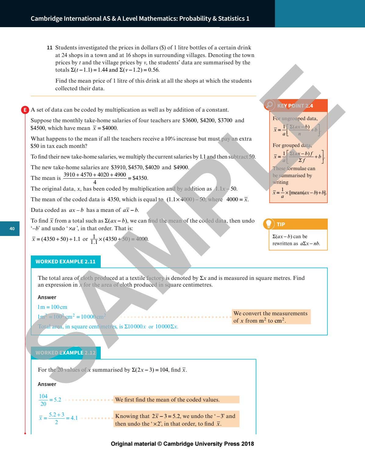 Preview Cambridge International AS & A Level Mathematics: Probability ...