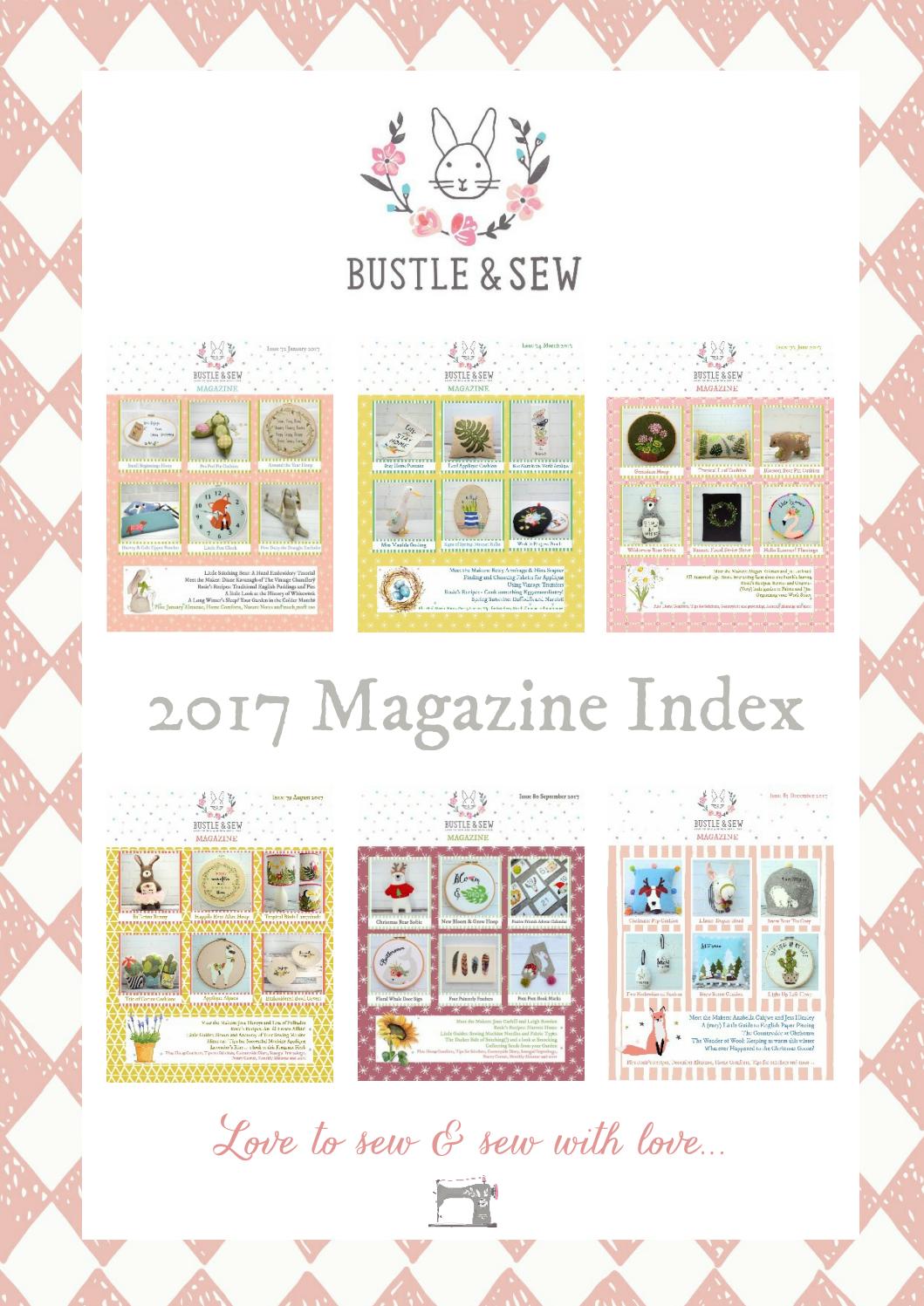 Bustle & Sew Magazine 2017 Index by Bustle & Sew - Issuu