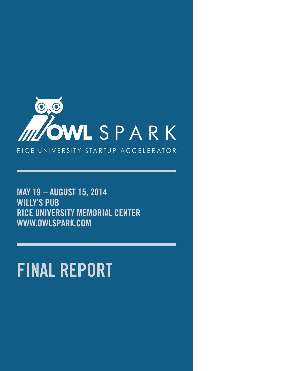 OwlSpark – 2014 Annual Report by Rice Business - Issuu