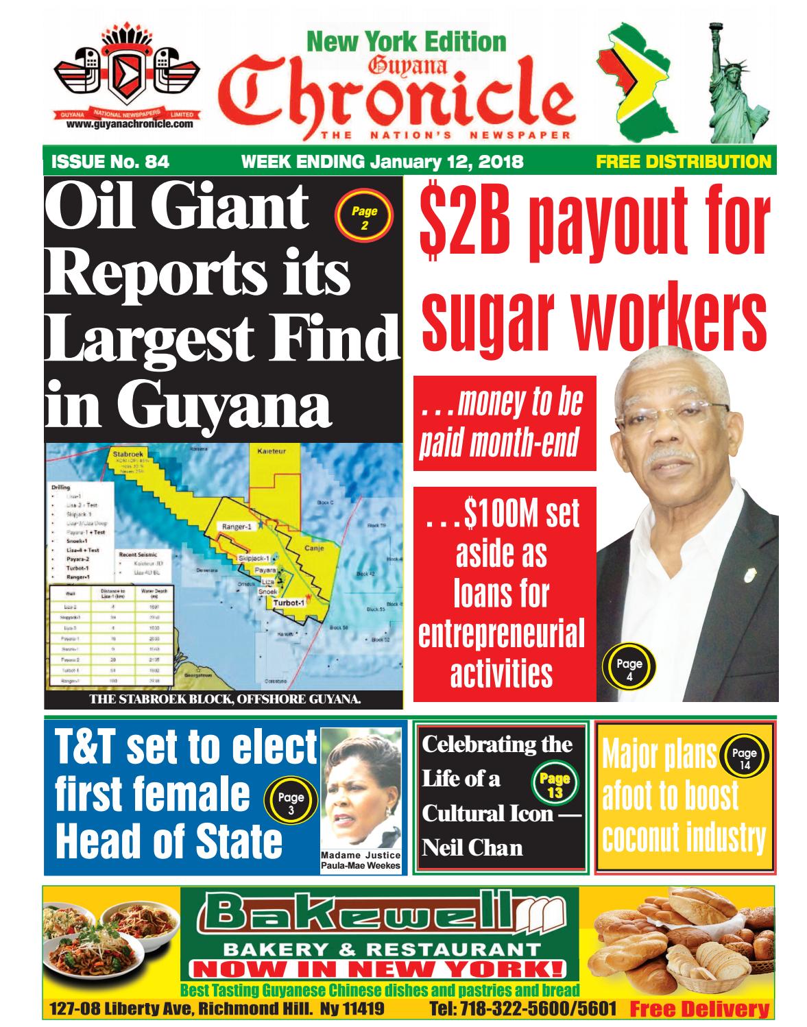 Guyana chronicle new york edition e paper 01 12 2018 by Guyana ...