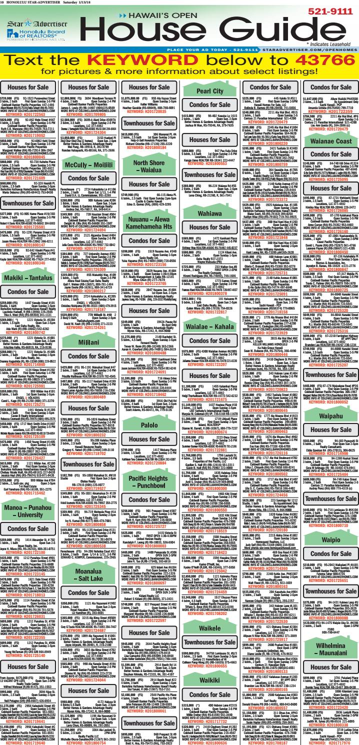 Open house guide 011418 by Oahu Publications, Inc - Issuu