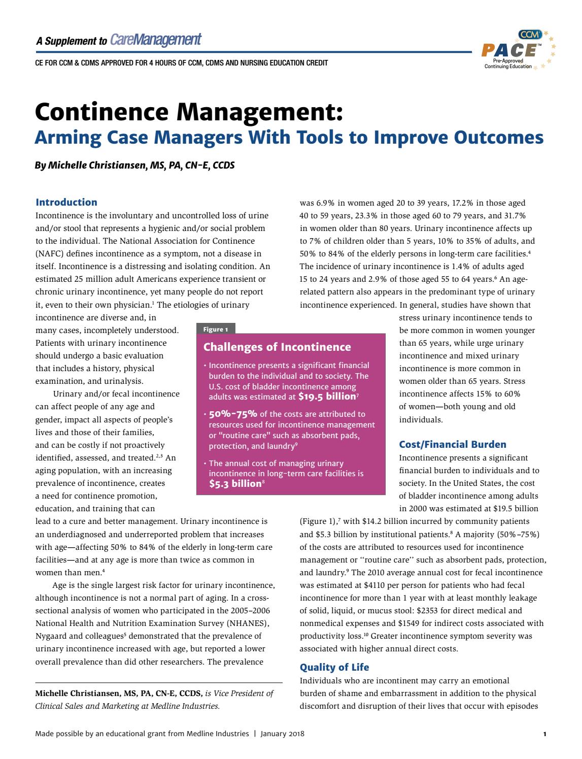 Continence Management Supplement by CareManagement - Issuu