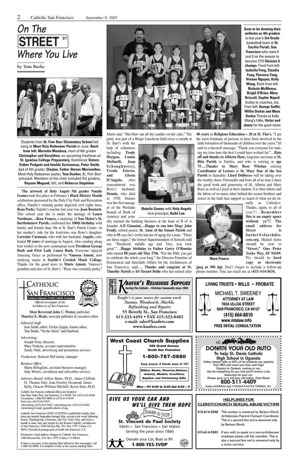 September 9, 2005 by Catholic San Francisco - Issuu