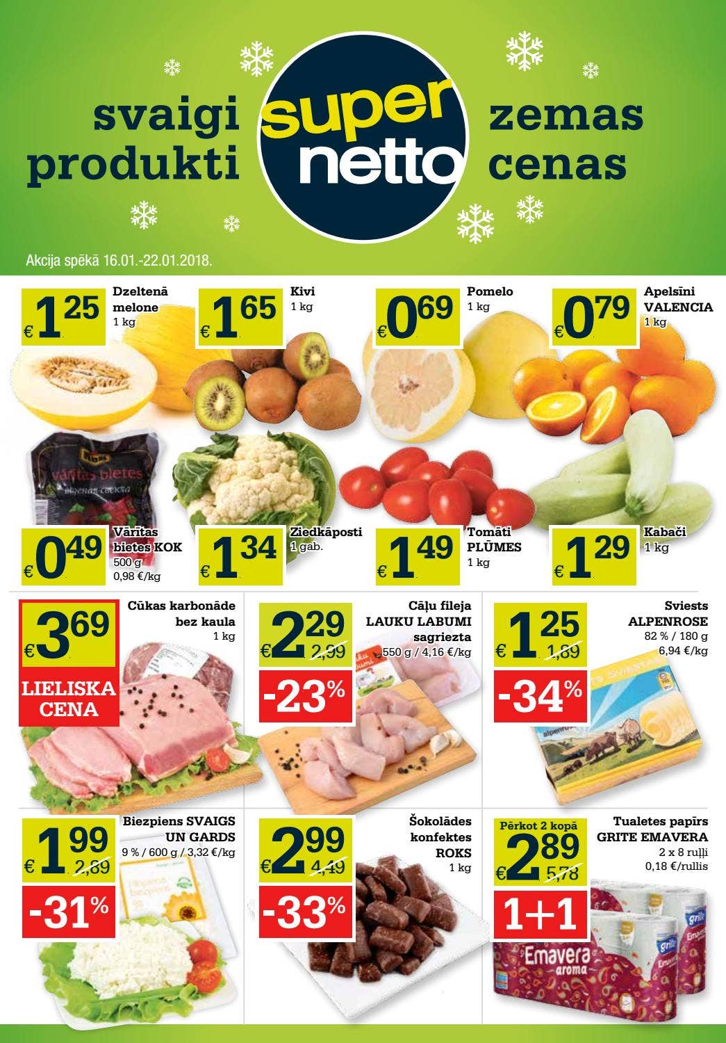 Supernetto piedāvājums no 16.01. līdz 22.01.2018. by Rimi - Issuu