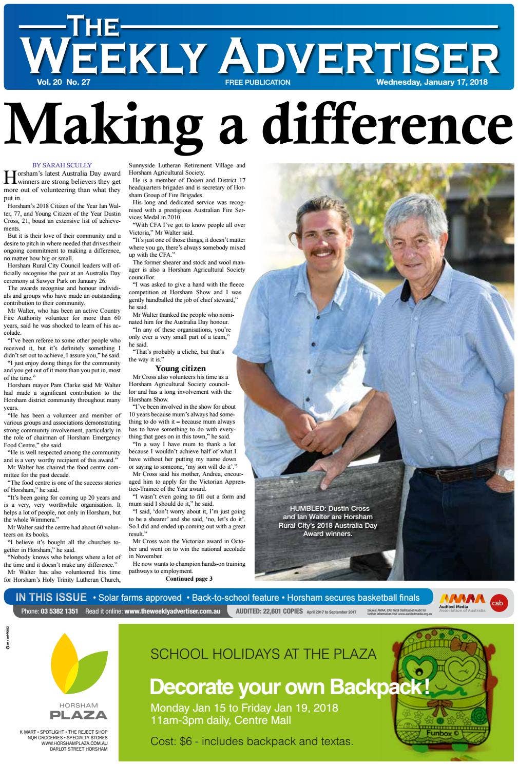 The Weekly Advertiser - Wednesday, January 17, 2017 by The Weekly ...