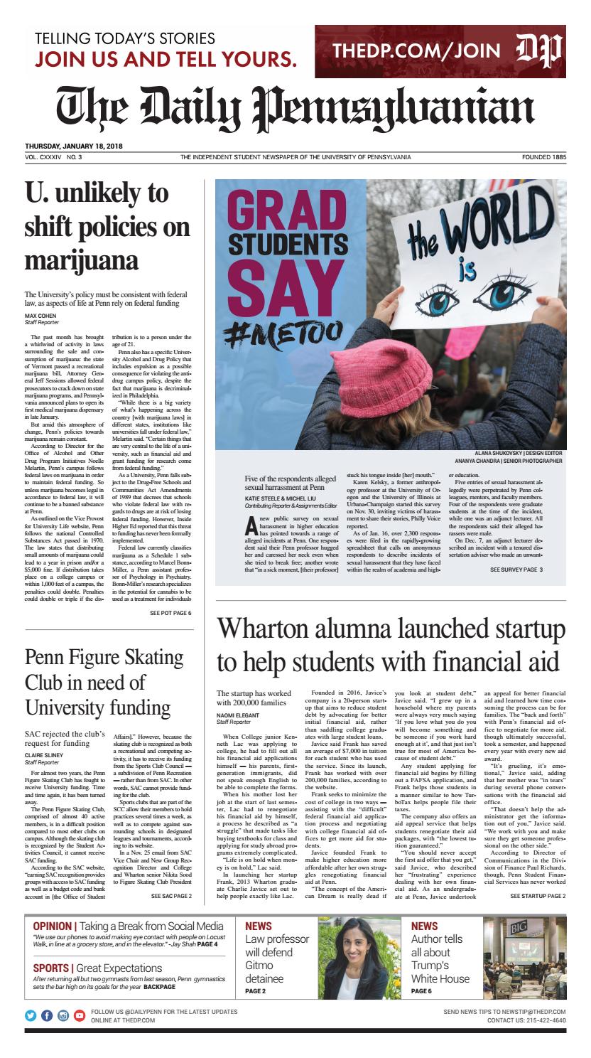 January 18, 2018 by The Daily Pennsylvanian - Issuu